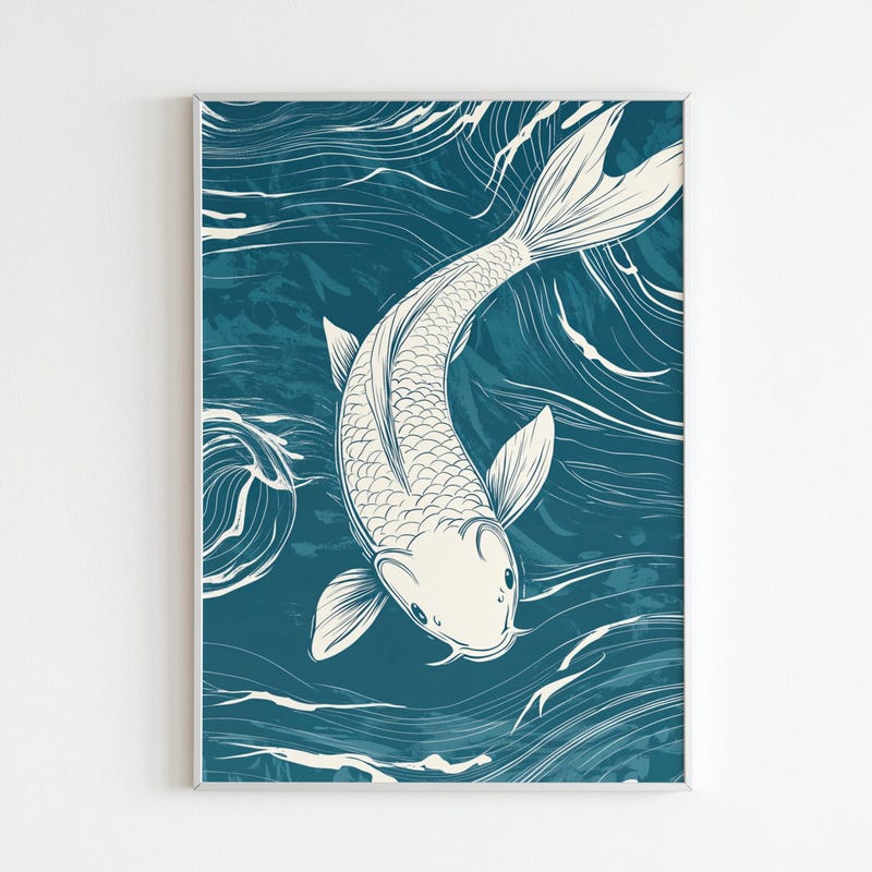 Fish Woodblock Print - Etsy