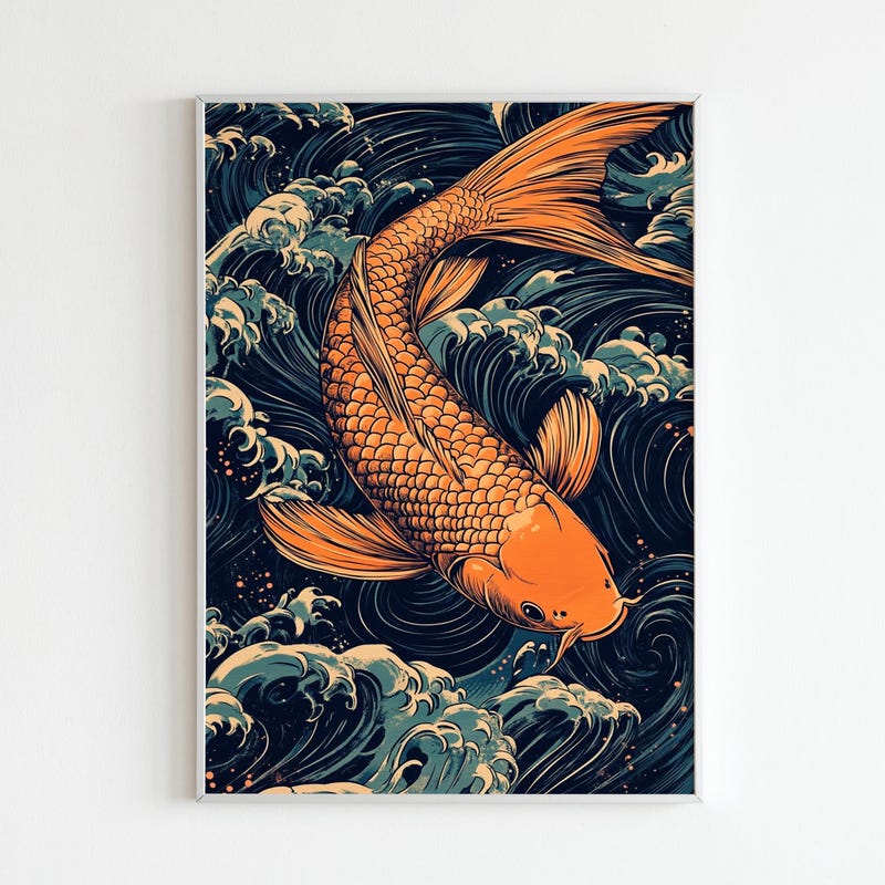 Fish Woodblock Print - Etsy