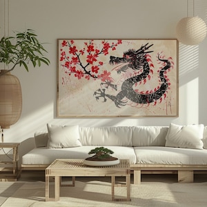Blossom Dragon | Japanese Wall Art, Traditional Japanese, Oriental ...