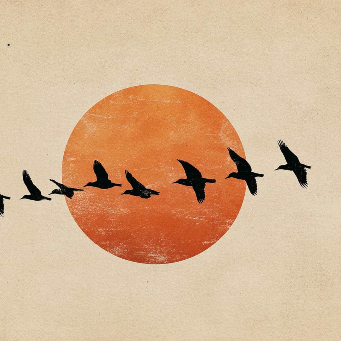 Birds & Sun | Japandi Decor, Zen Home Decor, Mid-century Modern, Birds ...