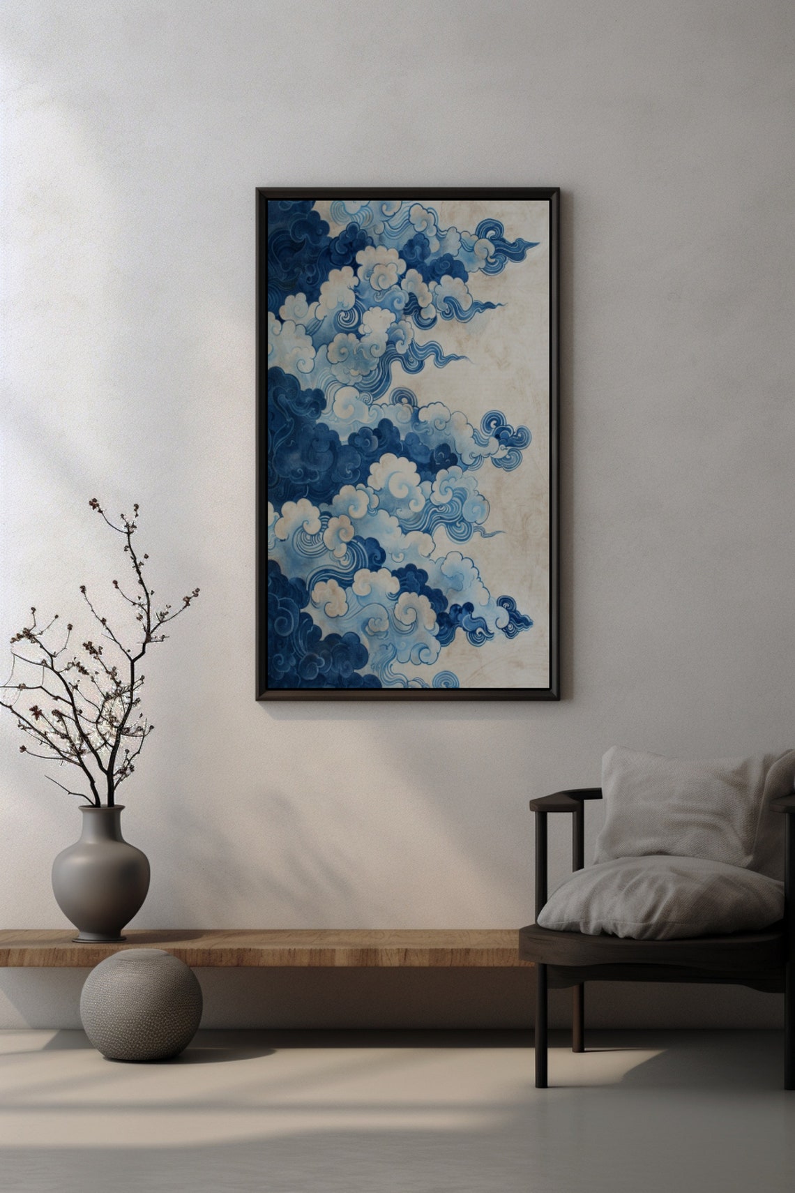 Ukiyoe Clouds Japanese Woodblock, Linocut Print, Traditional Japanese ...