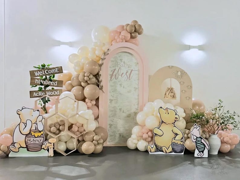 Classic DIY Pooh Bear Balloon Garland Arch Kit Neutral Colors High ...