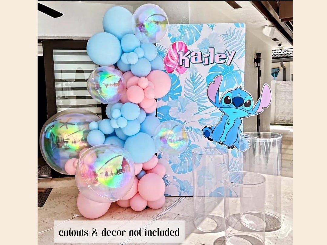 DIY Lilo Lux Inspired Balloon Garland Arch Kit Pastel Blue Pink High ...