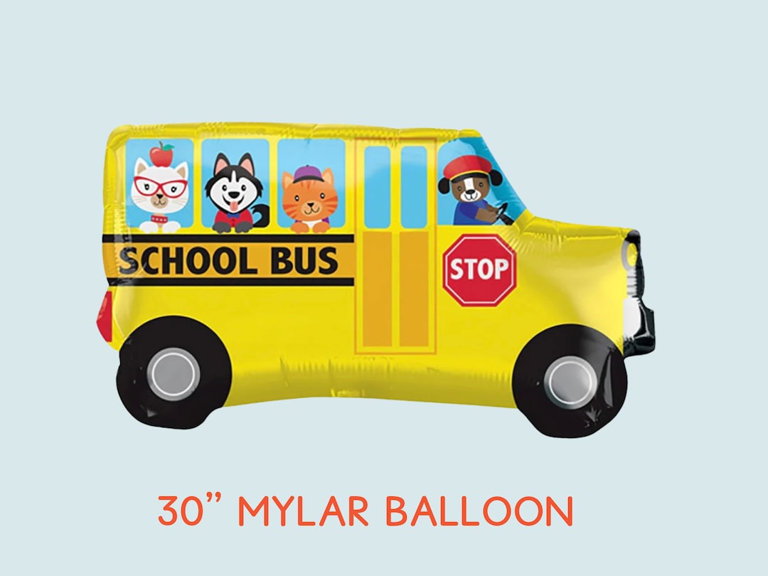 30 School Bus Mylar Balloon , Cocomelon School Bus Balloon - Etsy