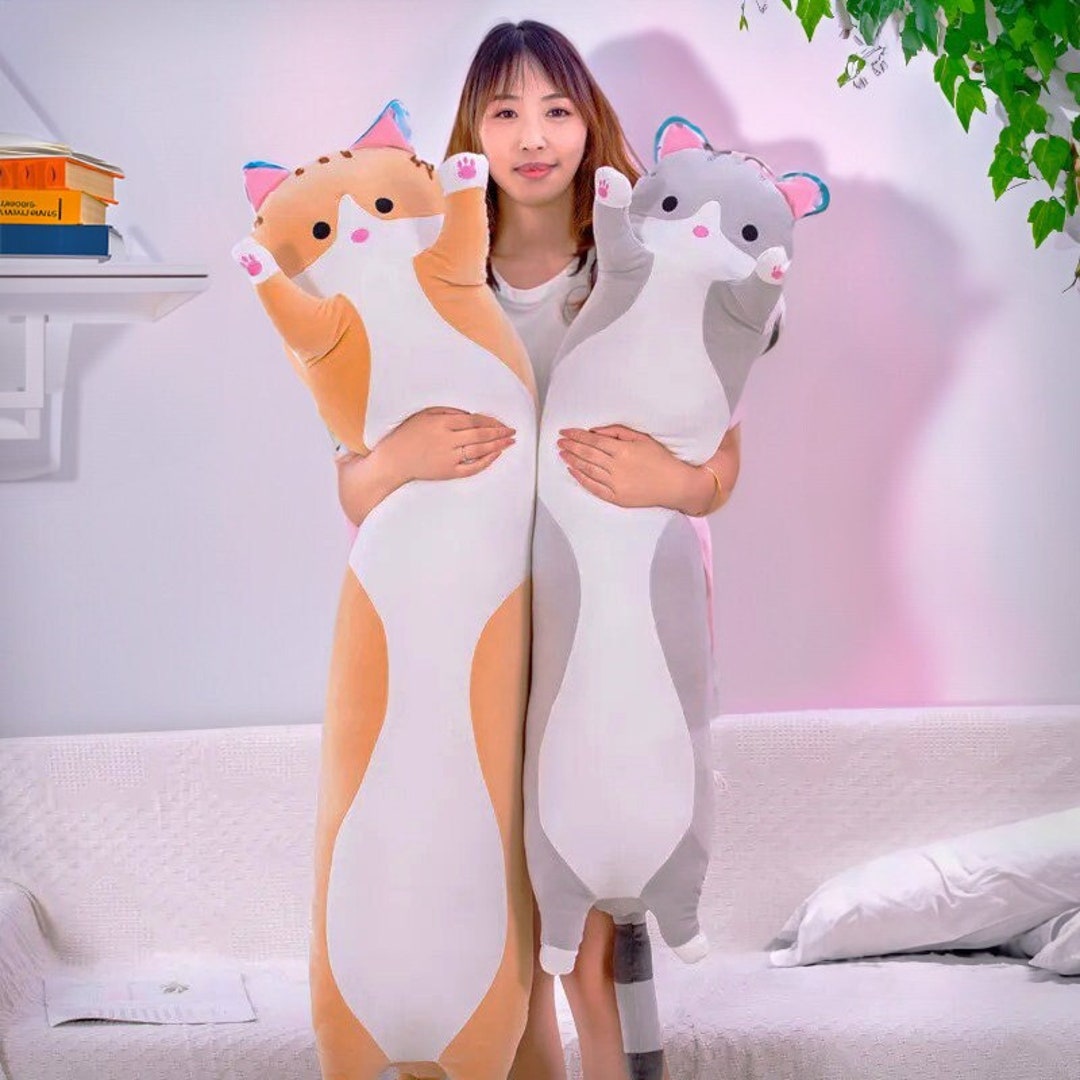 Cute Long Soft Plush Stuffed Cat Pillow - Etsy