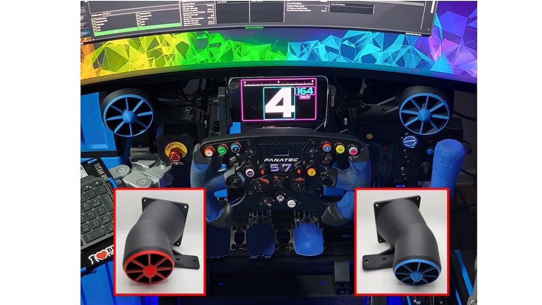 Sim Racing Wind Simulation Ducts (DIY) - 120mm or 140mm Fans - Etsy