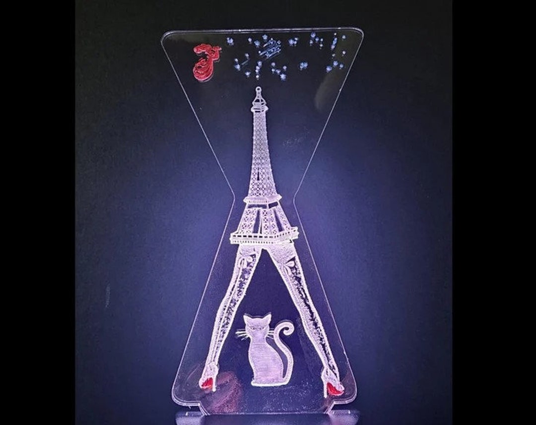 Eiffel Tower | Hourglass | Good Time in Paris | Night Light - Etsy