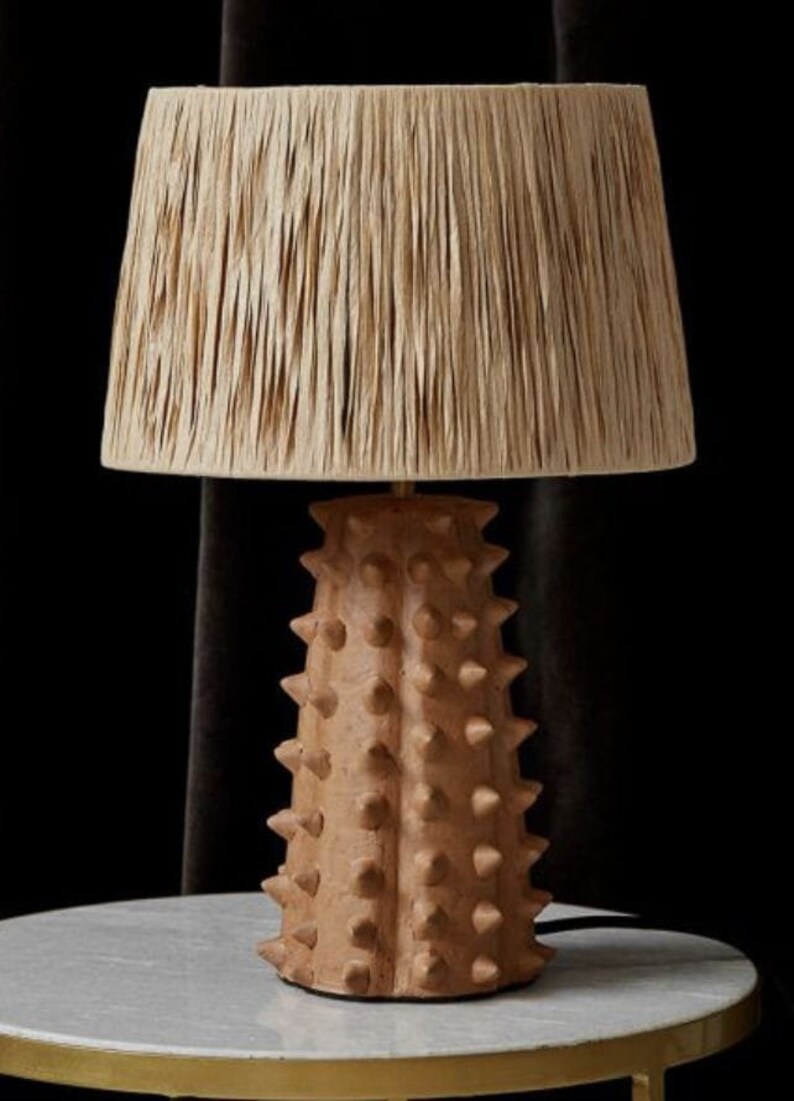 Raffia Lampshade Poetry of Light Handmade Moroccan Rattan - Etsy