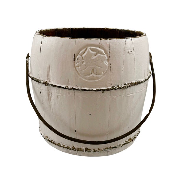 Antique Wooden Water Bucket - Etsy