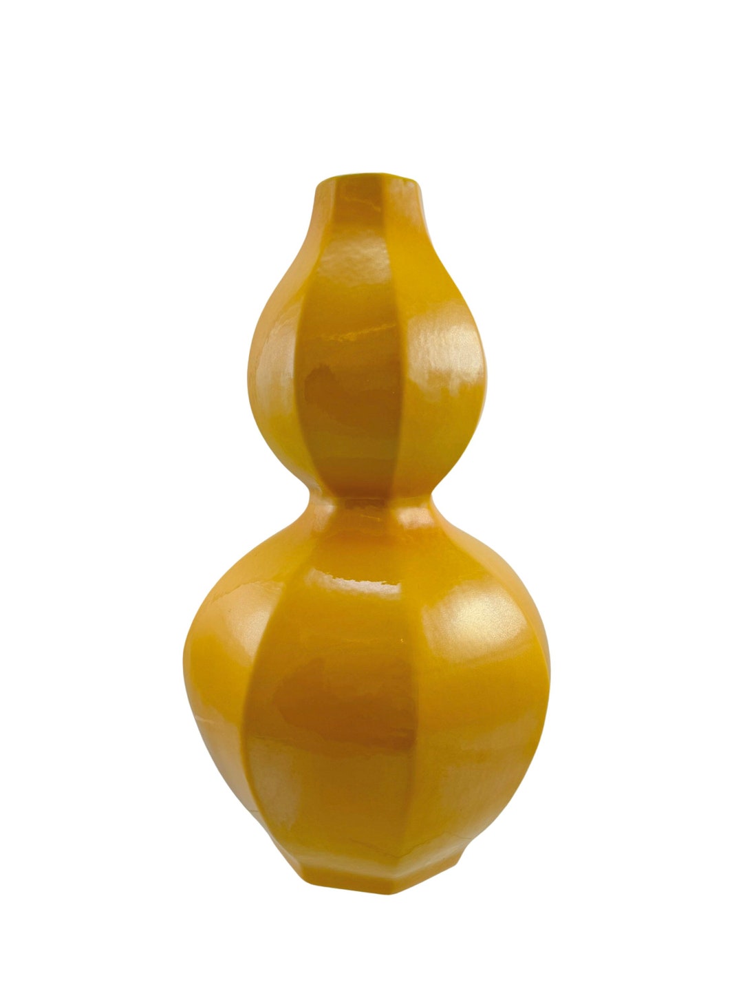 Hex Gourd Vase - Imperial Yellow - Etsy