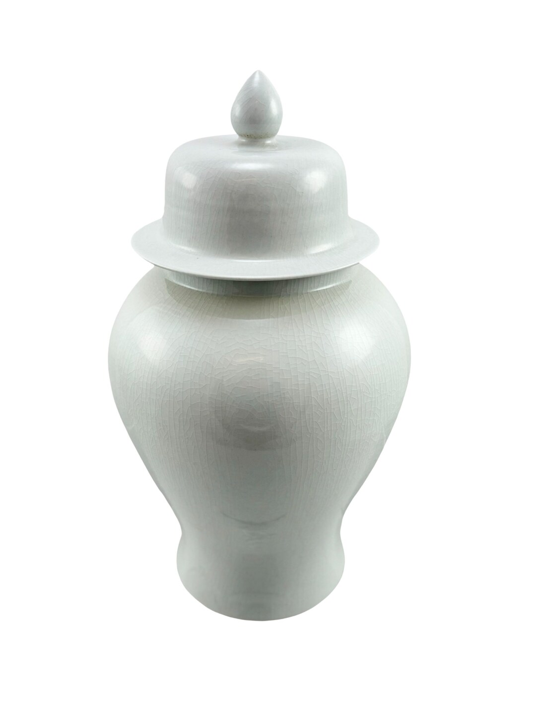 White Crackle Temple Jar - Etsy