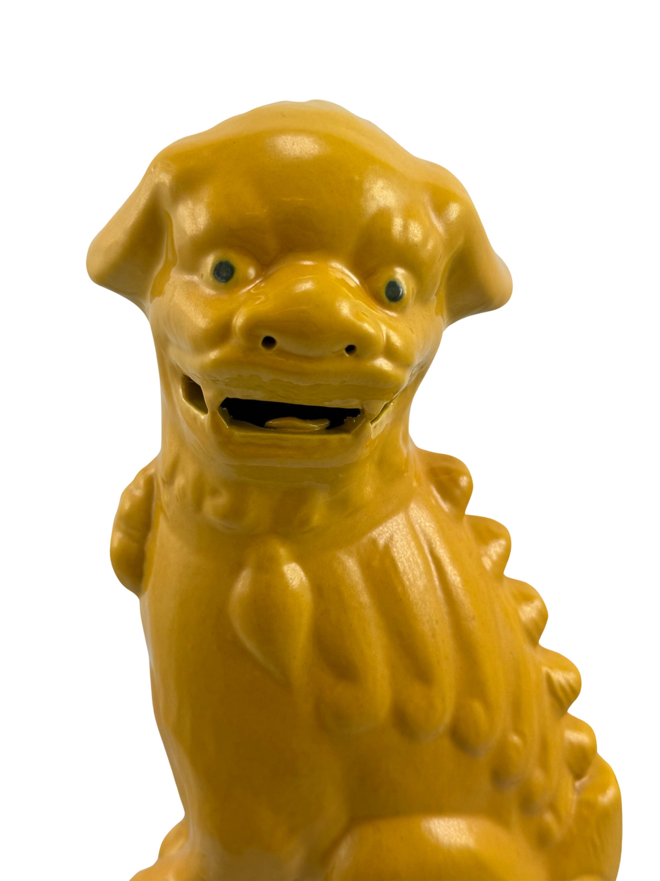 Vintage Dragon Foo Dog Chinese Figurine Yellow. - Etsy