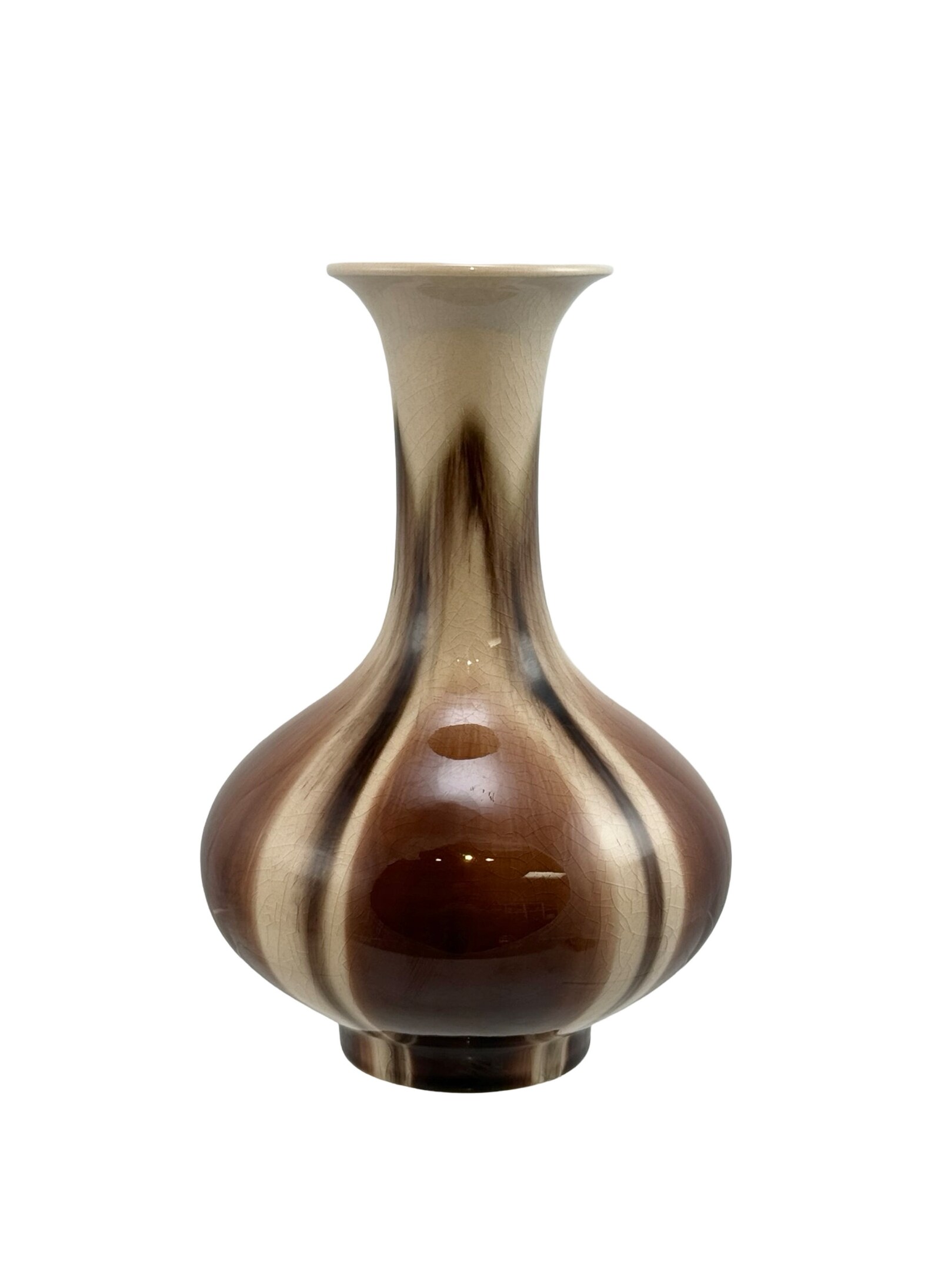 Coffee Reaction Glazed Morning Glory Vase - Etsy