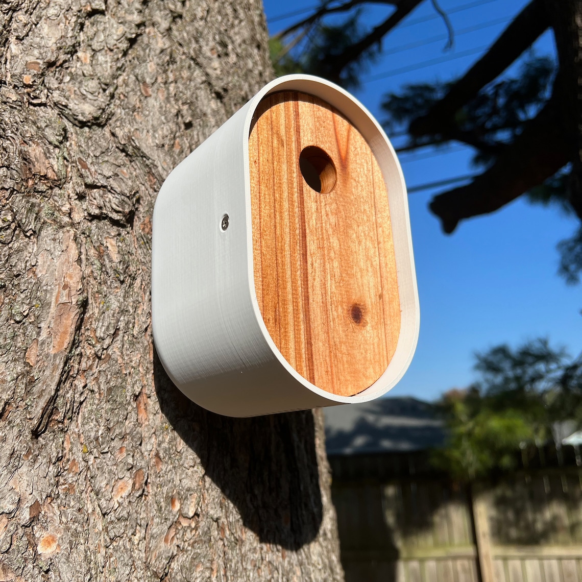 Modern White Birdhouse - Etsy