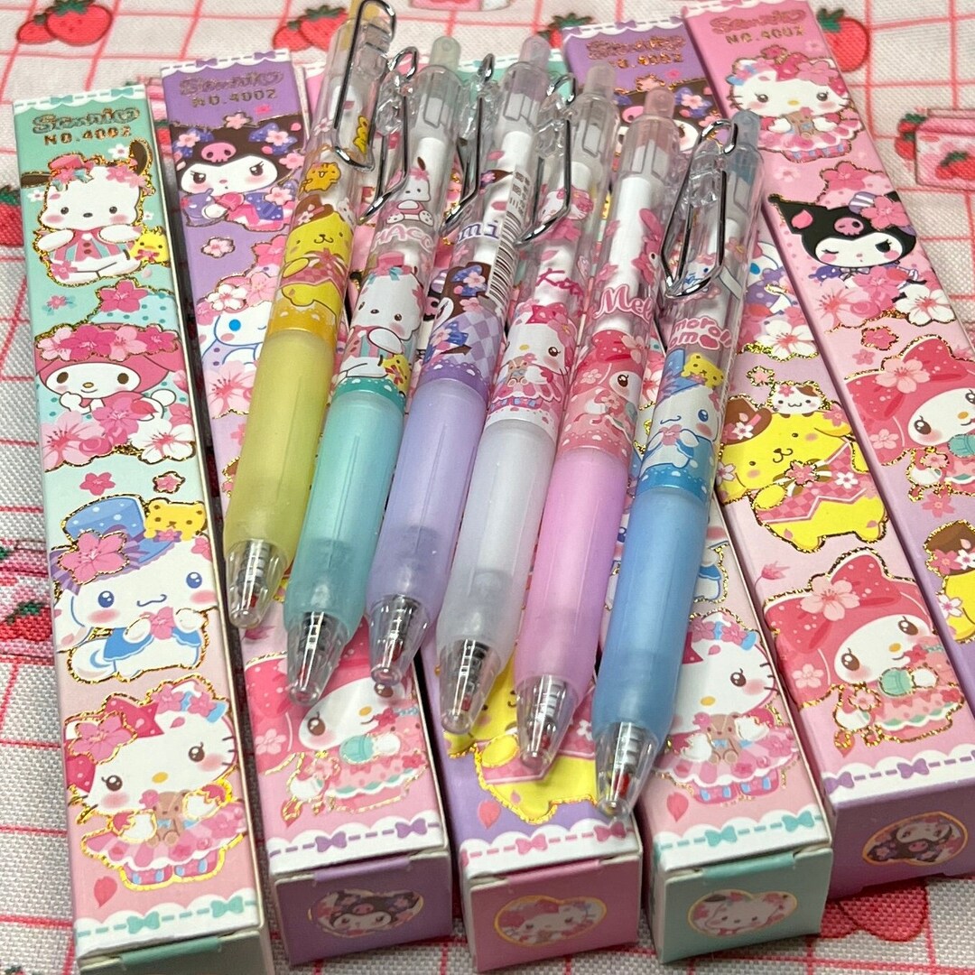 Flower Sanrio Mystery Blind Box Pen Stationery Letter 0.5 Gel Pens Cute ...