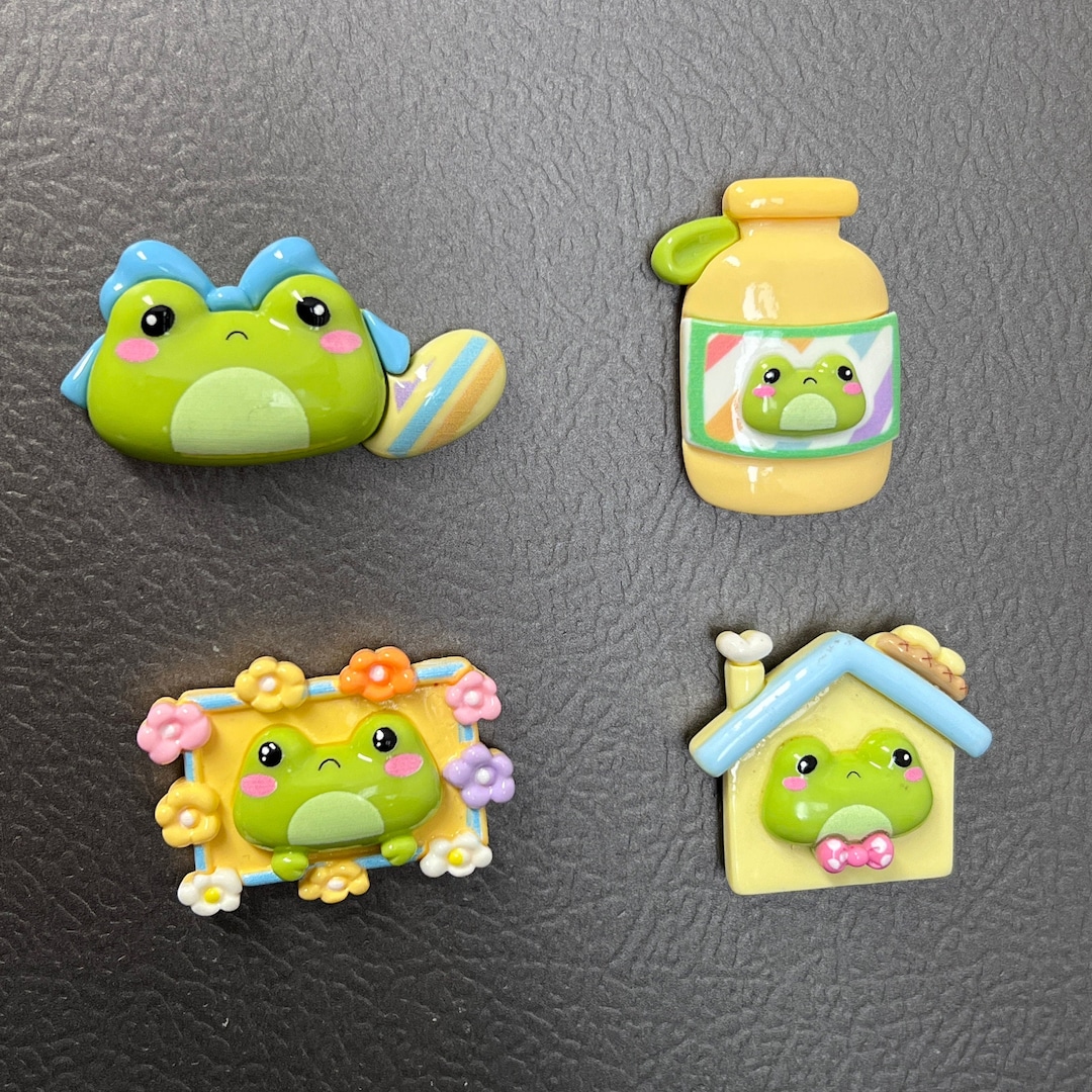 Frog Magnet Large Strong Refrigerator Fridge Set Kawaii Cute Froggy ...