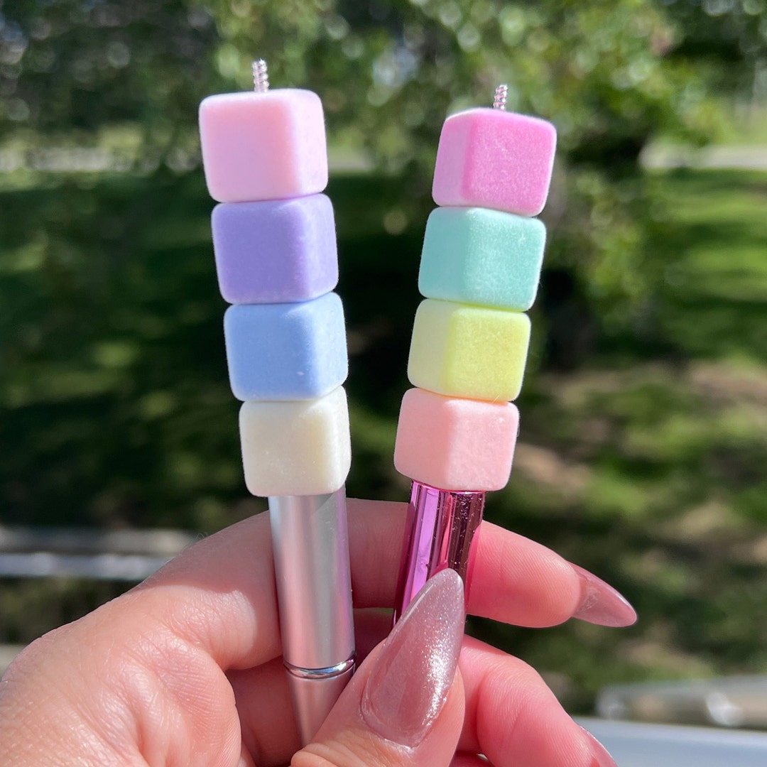 Velvet Cube Beads 8 Pieces Soft Flock DIY Supplies Supply Materials ...