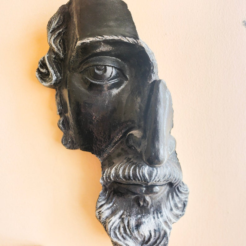Hand-painted Zeus Face Wall Bust: Greek Mythological Decor - Etsy