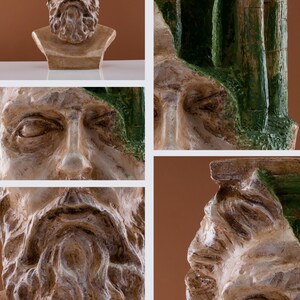 Handmade Zeus Bust Statue: Greek God Sculpture (15'') - Etsy