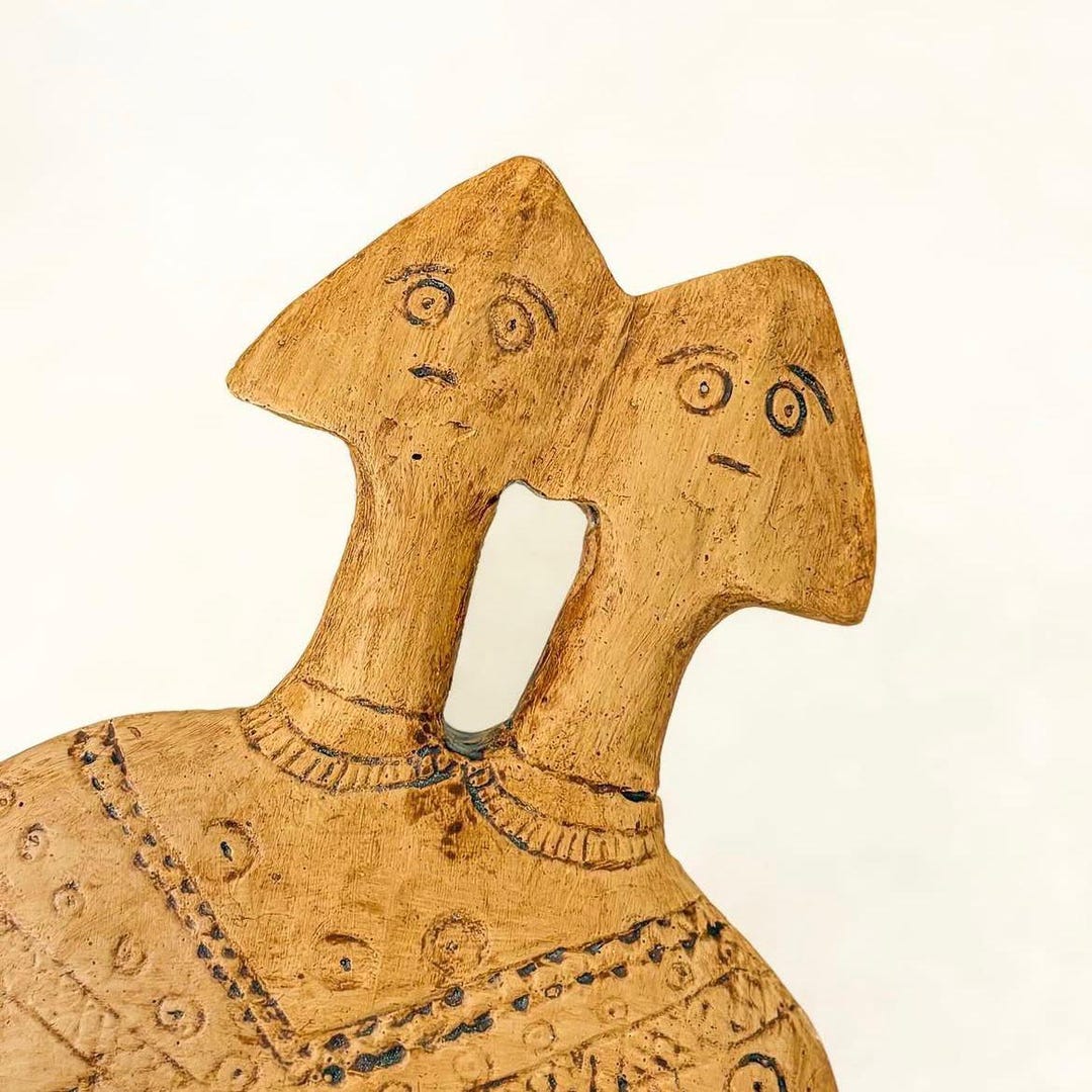 Twin-headed Idol Figurine: Anatolian Cultural Replica - Etsy