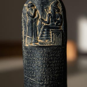 Code of Hammurabi Stele Replica – Ancient Babylonian Law Sculpture ...
