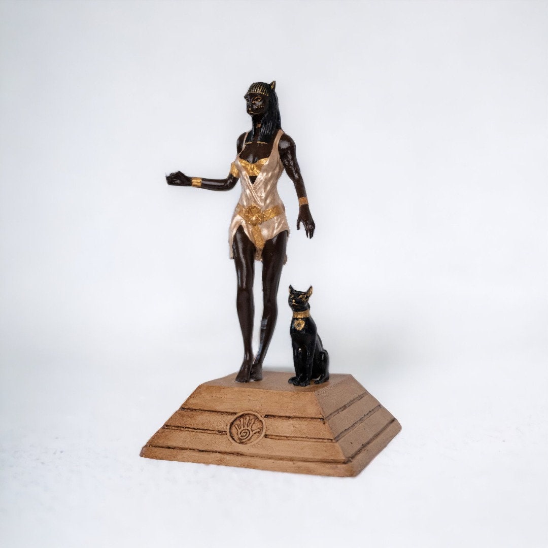 Bastet Egyptian Cat Goddess Statue, Ancient Egyptian Figurine, Bastet ...