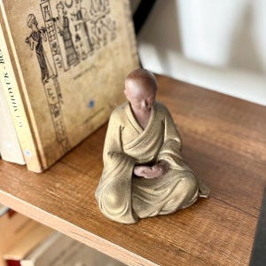 Handcrafted Shaolin Monk Statue – Zen Meditation Decor – Tranquility ...