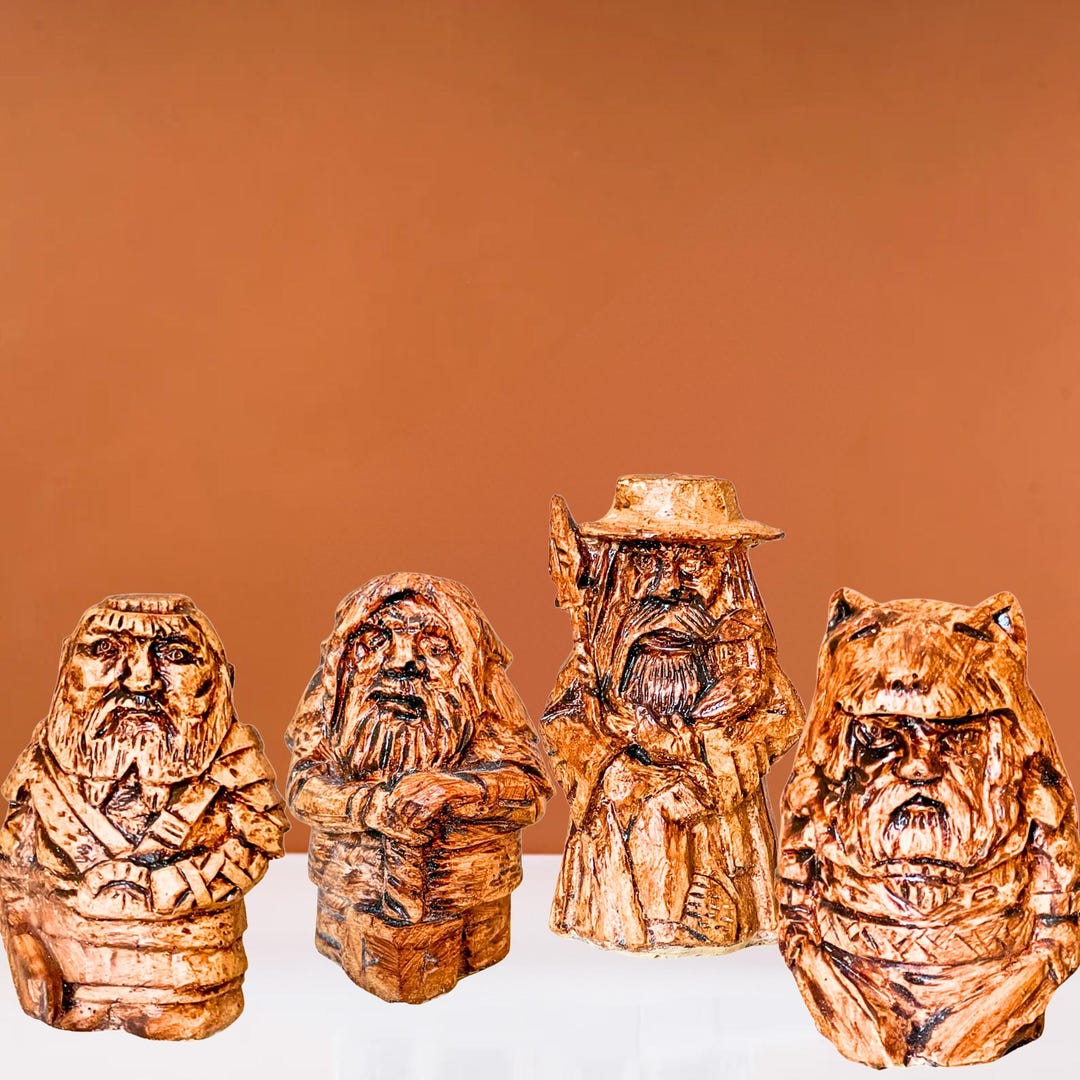 Norse Mythology Figurine Set – Odin, Thor, Tyr, Ulfhednar Statues ...