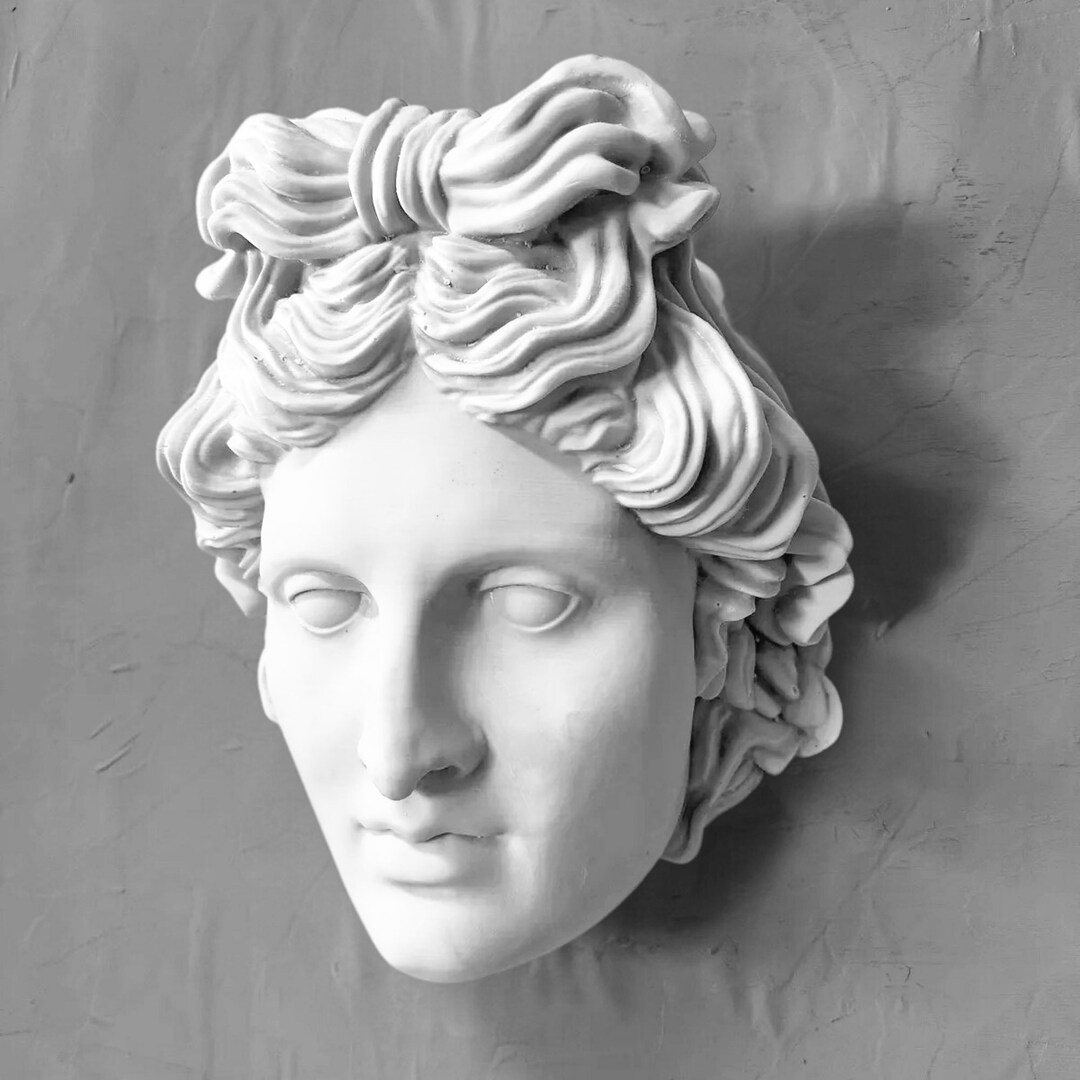 Apollon Wall Bust, Greek God Wall Sculpture, Apollon Bust Greek God ...
