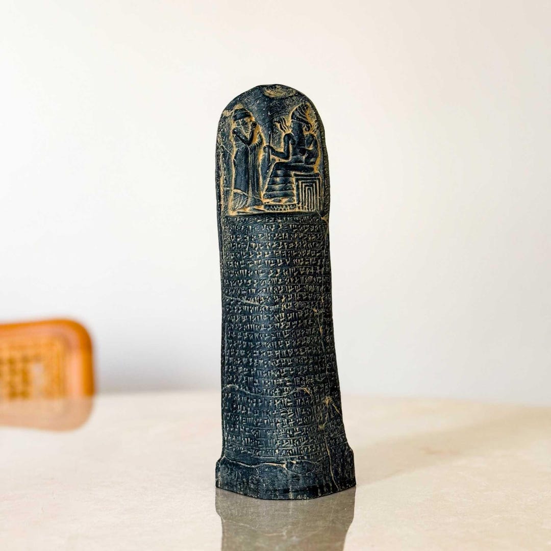 Code of Hammurabi Stele Replica – Ancient Babylonian Law Sculpture ...