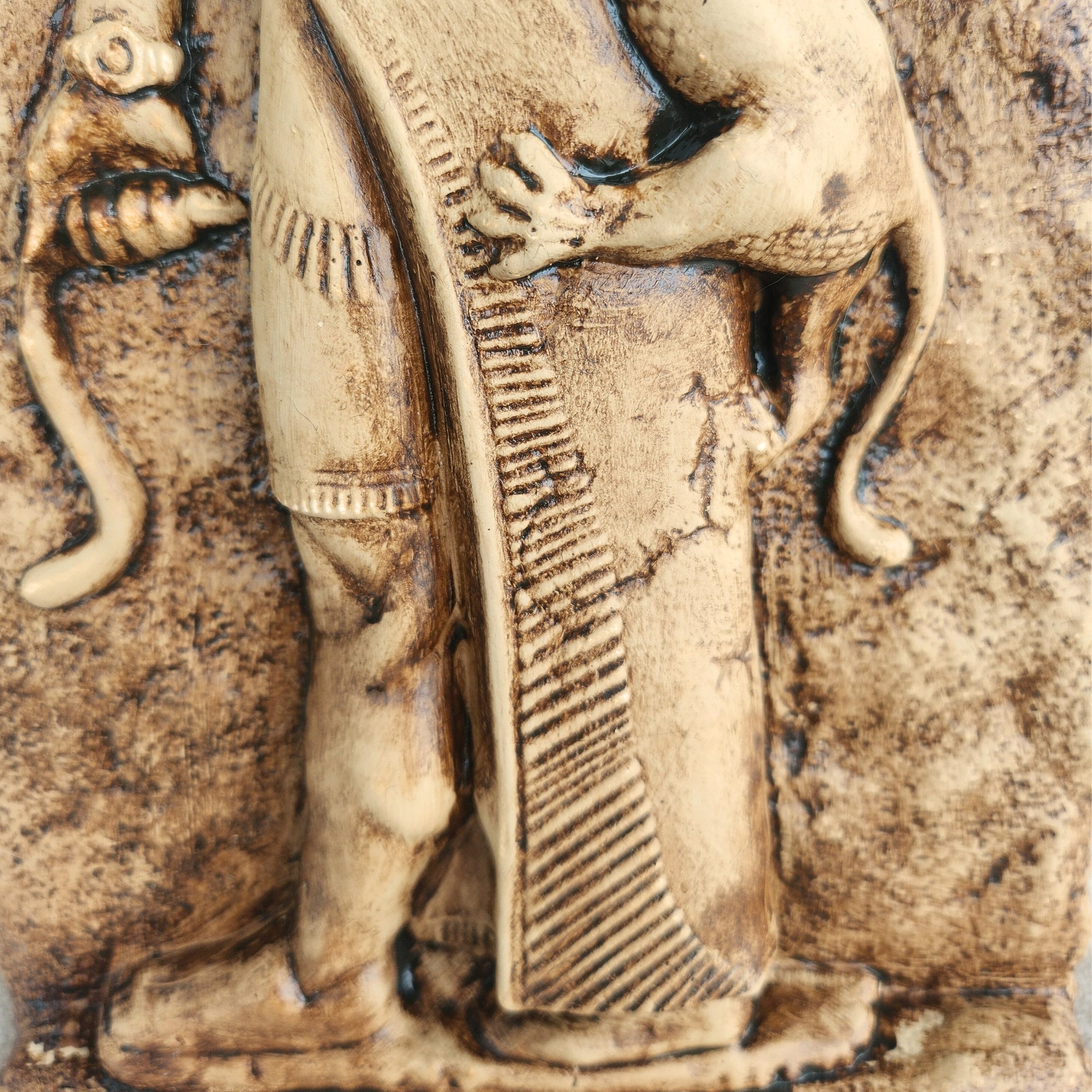 Sumerian King Gilgamesh Relief, Gilgamesh Tablet Sculpture ...