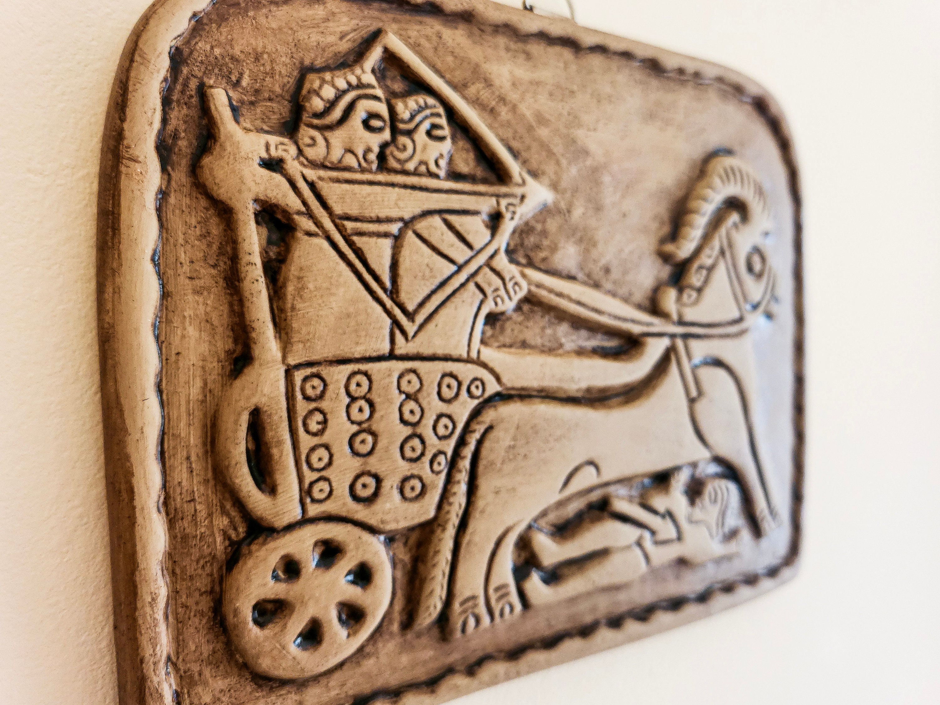 Ancient Sumerian Tablet, Mesopotamian Chariot Relief, Victory of the ...