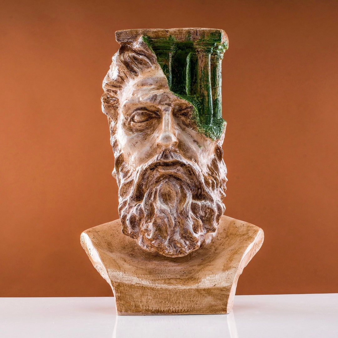Large Zeus Bust Statue, Zeus Garden Bust, Greek Mythology Bust Statue ...