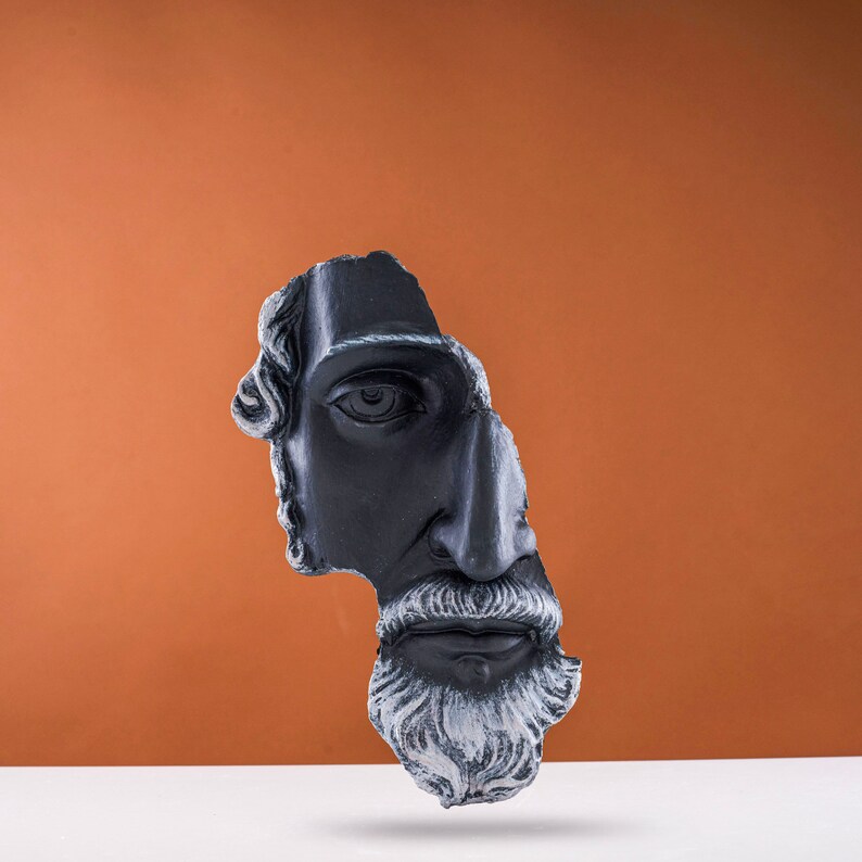 Hand-painted Zeus Face Wall Bust: Greek Mythological Decor - Etsy