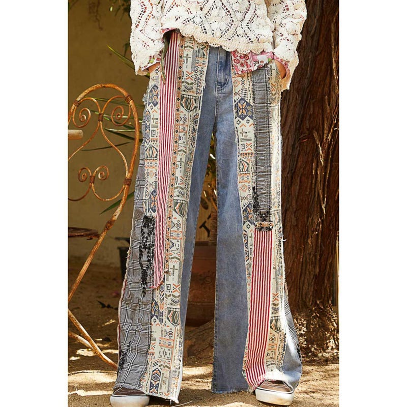 Patchwork Jeans - Etsy