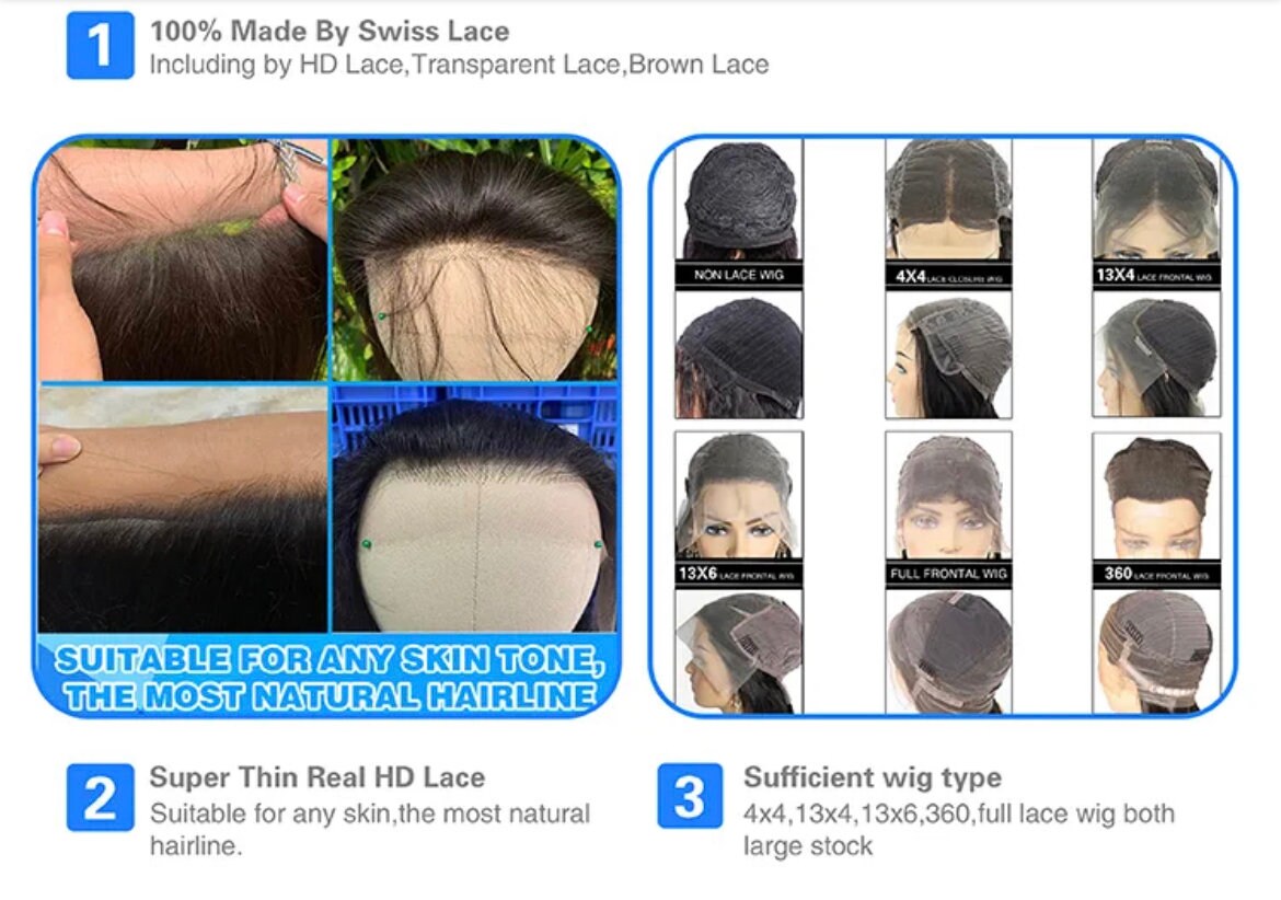 Full Invisible HD Lace Wig - Etsy