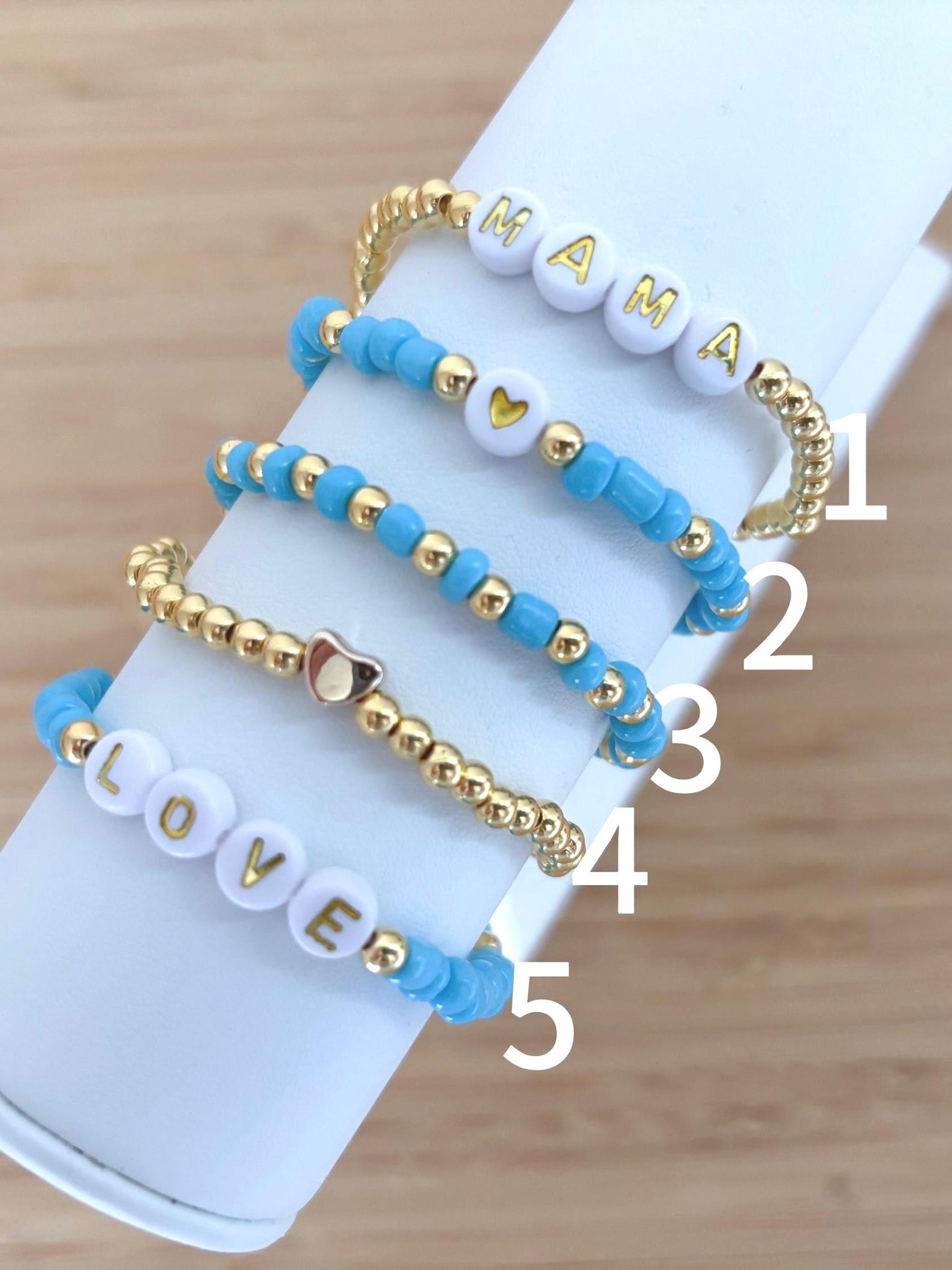 Personalized Word Bracelet, Custom Name Beaded Bracelet, Kids Name ...