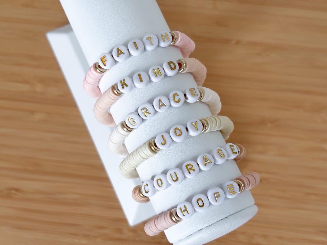 Personalized Word Bracelet Name Bracelet Stacking Bracelet Custom Name ...