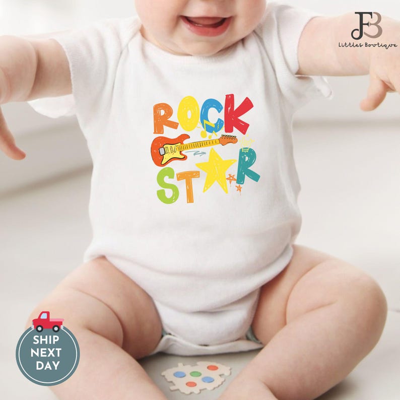 Rock Star Kids T-shirt: Guitar Music Lover Outfit - Etsy