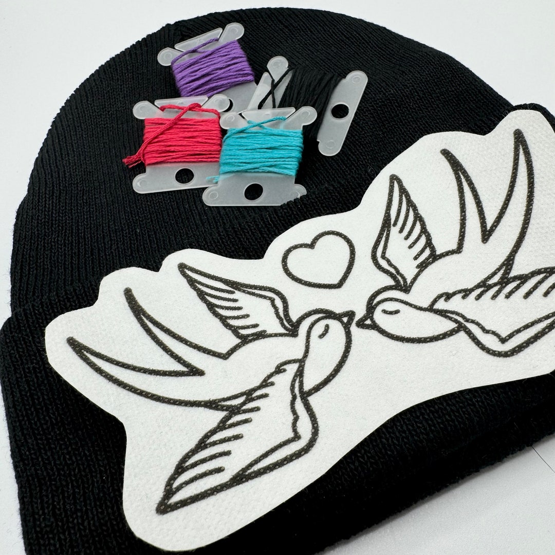 Stick and Stitch Embroidery Designs, Tattoo Flash Embroidery Design - Etsy