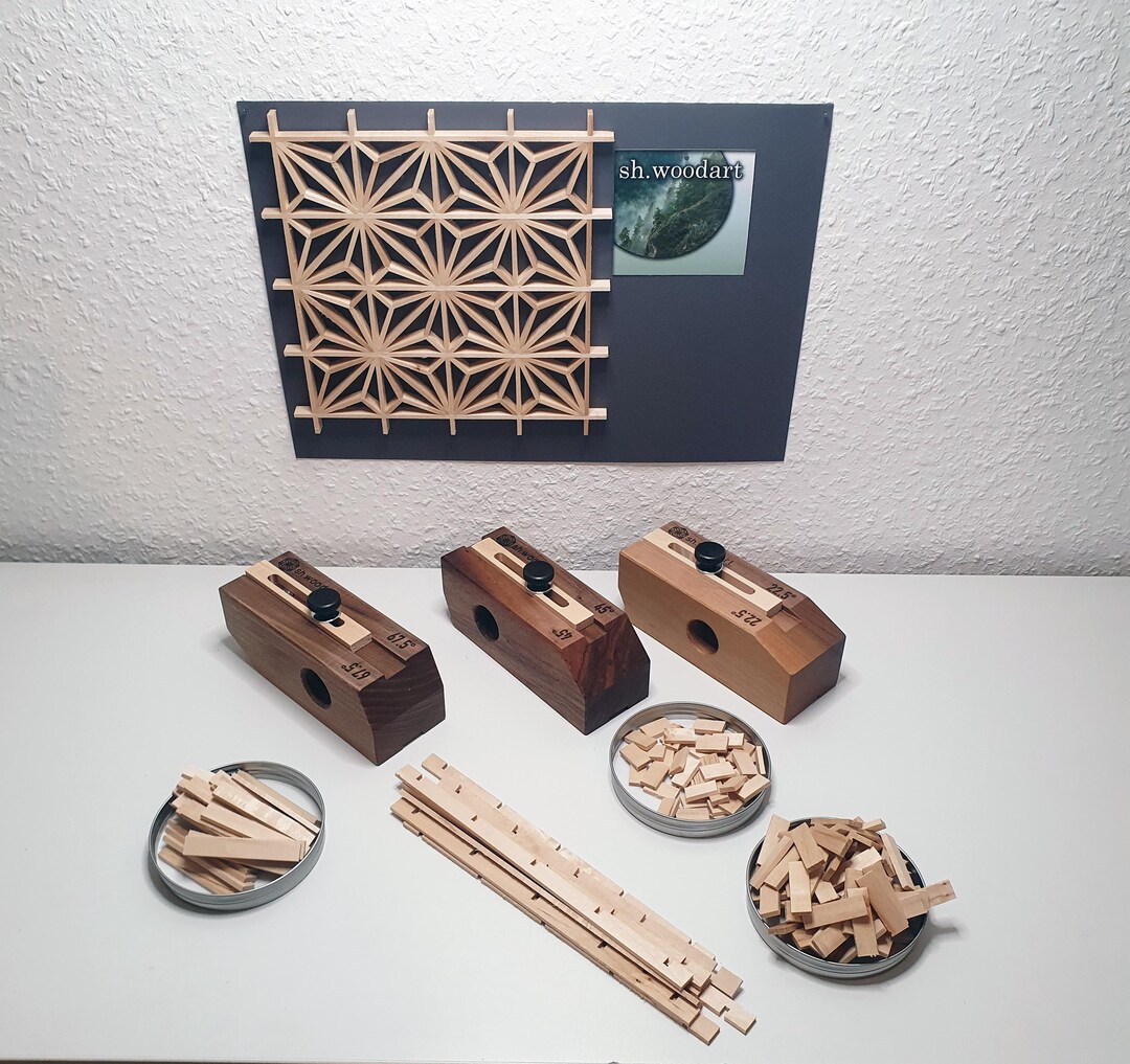 Kumiko Starter Kit Tool Asanoha 2x2 Black DIY Also Available Separately ...