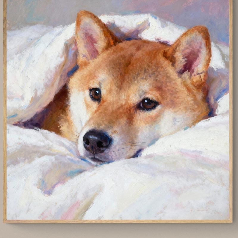 Shiba Inu Oil Painting - Etsy