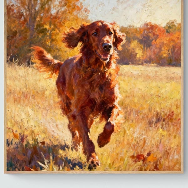 Irish Setter Art - Etsy