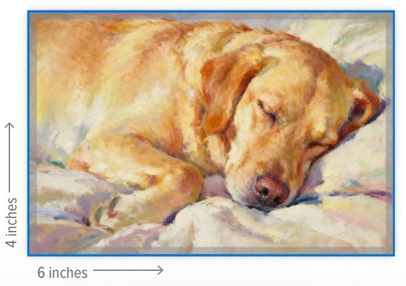 Golden Labrador Art Print: Impressionist Dog Painting, Optional Frame ...