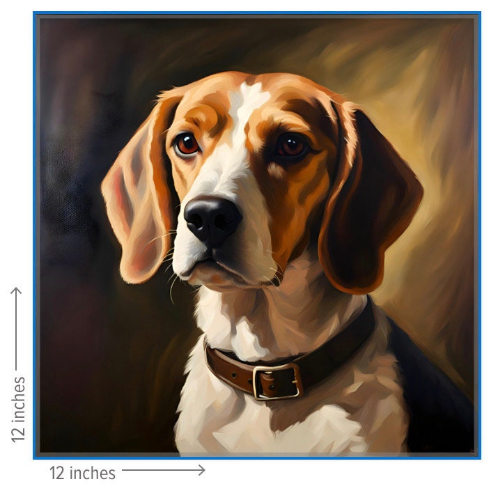 Beagle Portrait Fine Art Print Oil Painting Wall Decor Gift for Dog Lover - Etsy