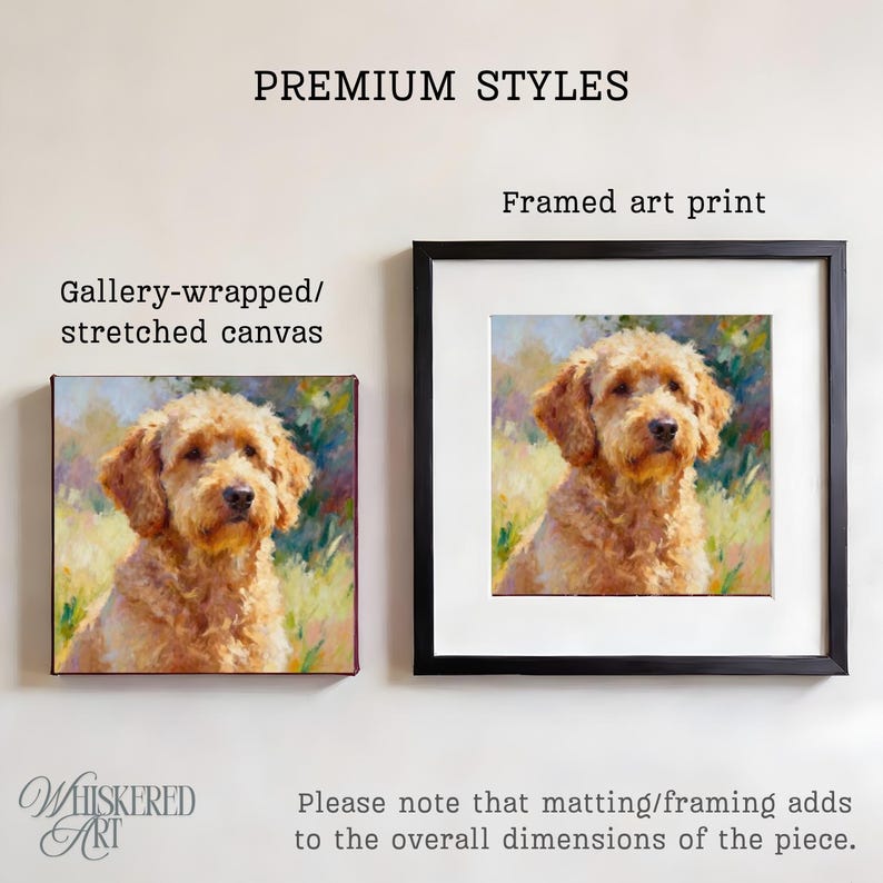 Goldendoodle Art Print - Oil Pastel Portrait - Etsy