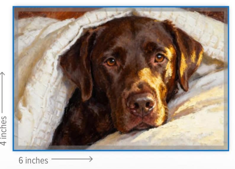 Chocolate Labrador Art Print — Oil Pastel Painting - Etsy