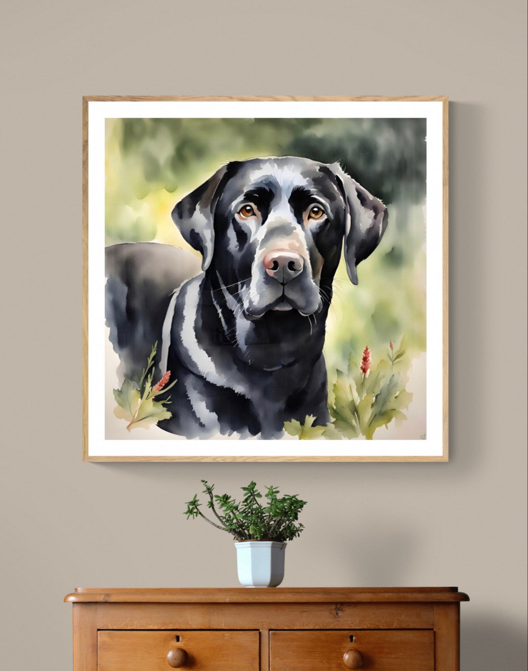 Black Labrador Watercolor Fine Art Print - Etsy
