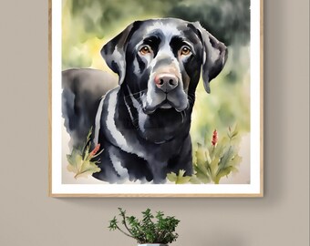 Yellow Labrador Retriever Art, Labrador Retriever Print, Yellow Lab ...