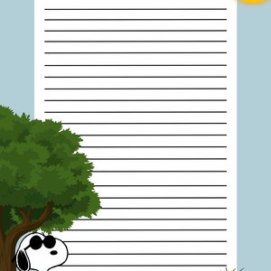 Snoopy Themed Collection #8 - Lined & Unlined - Memo and Letter Sized ...